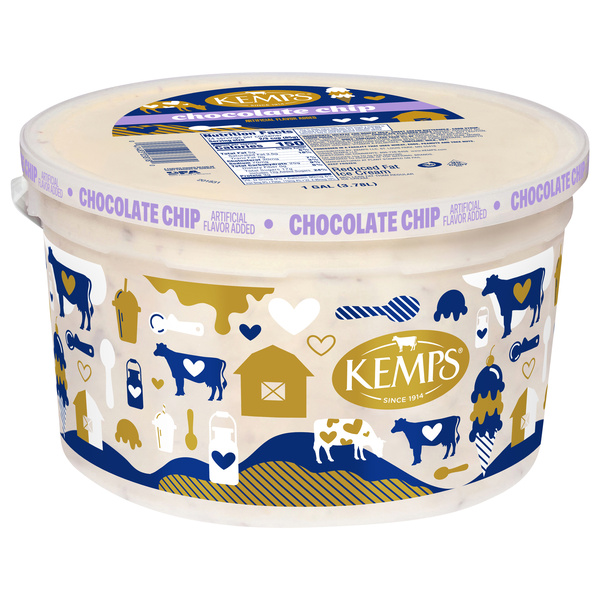 Kemps Chocolate Chip Ice Cream Pail, Gallon | Hy-Vee Aisles Online ...