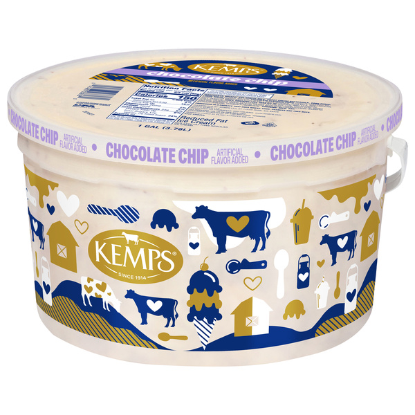 Kemps Chocolate Chip Ice Cream Pail, Gallon | Hy-Vee Aisles Online ...